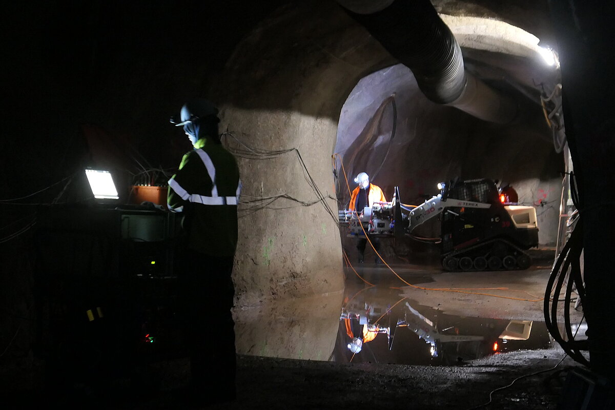 Machbarkeitsstudie im Bergwerk Gehren - 3D-US Lab